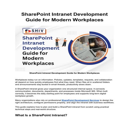 Build a SharePoint Intranet: Step-by-Step Guide | PDF