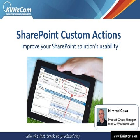 Kwizcom Sharepoint List Custom Actions Feature Product Overview Pptx Technology And Computing