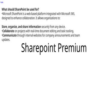 Sharepoint Premium features used for .pptx
