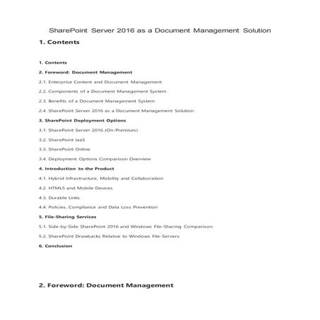 Share point server 2016 as a document management solution | PDF