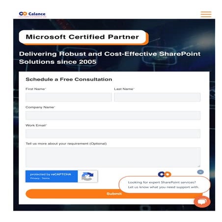 sharepoint solutions -calance | PDF