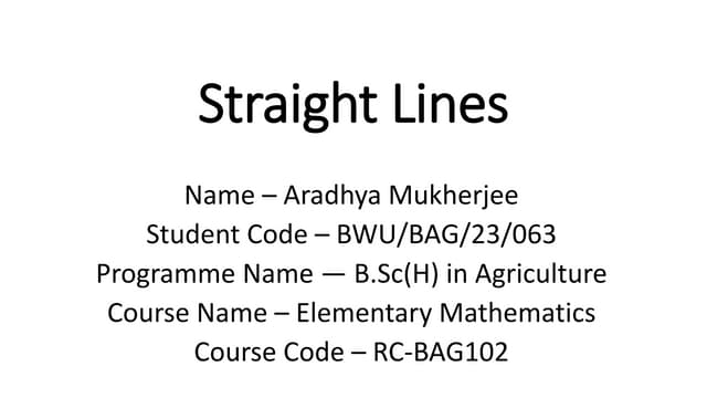 Straight_Line_Class11_Updated.pptx class 11th maths | PPTX