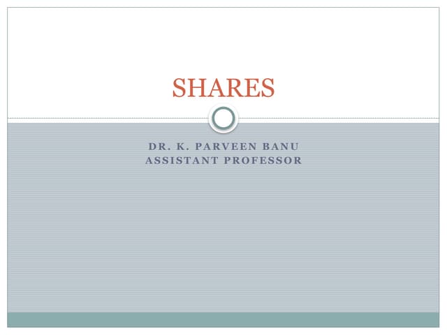 Share capital | PPTX