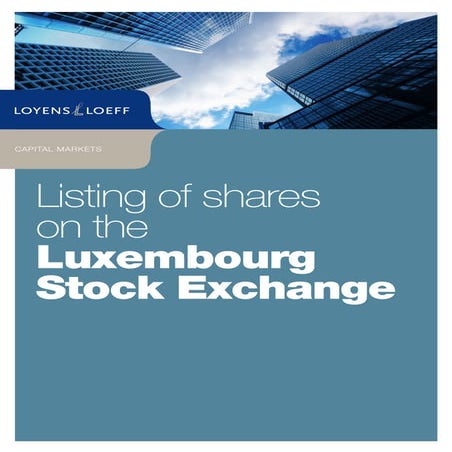 Listing of shares on the Luxembourg Stock Exchange | PDF