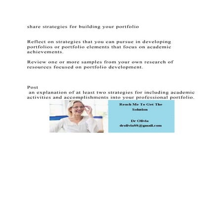 share strategies for building your portfolioReflect on strateg.docx