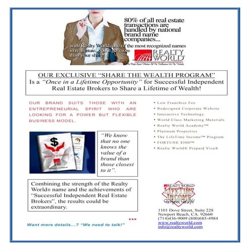 Realty World "Share the Wealth" Program | PDF