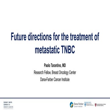 Optimizing the Management of Metastatic TNBC: Diagnostics, Treatments ...
