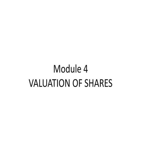 Share valuation models (1) | PPT