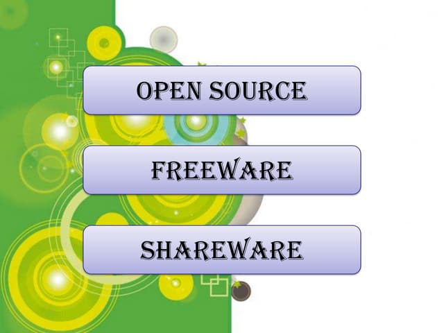 Shareware Pptx Shareware And Freeware Computer Software And Applications