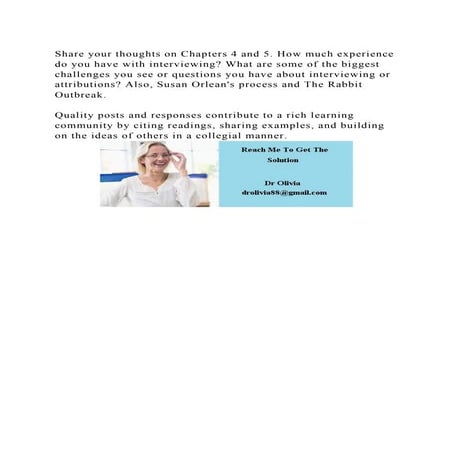 Share your thoughts on Chapters 4 and 5. How much experience do you .docx