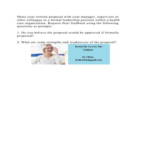 Share your written proposal with your manager, supervisor or other c.docx