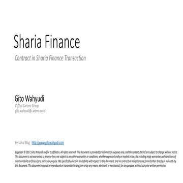 Islamic Finance - Contract (Aqd) | PPTX