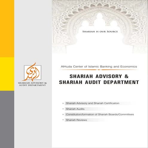 AlHuda CIBE - Shariah advisory & Shariah Audit Department | PDF