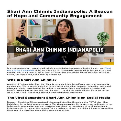 Shari Ann Chinnis Indianapolis_ A Beacon of Hope and Community ...