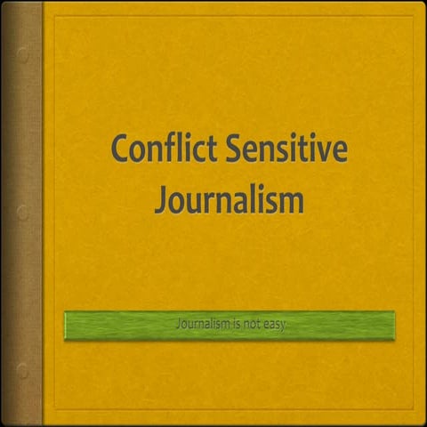 Sharifi, Najib - Conflict Sensitive Journalism | PPTX