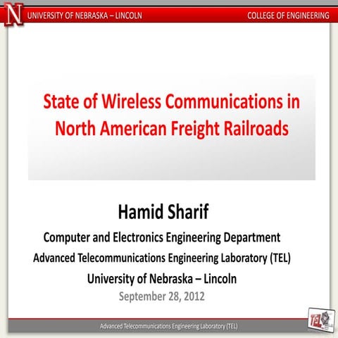 MATC Fall Lecture Series: Hamid Sharif | PPTX | Internet of Things ...