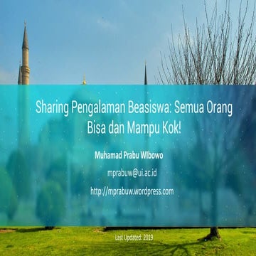 Sharing Tips and Tricks Beasiswa: Semua Orang Bisa Kok! | PDF