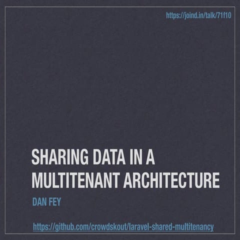 Sharing data in a multitenant architecture | PDF | Databases | Computer Software and Applications