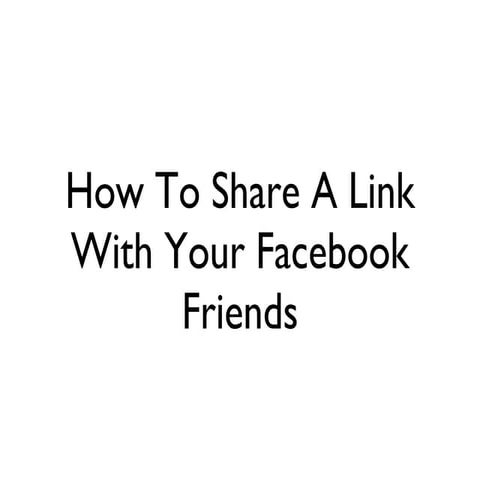 Sharing links on facebook | PPT