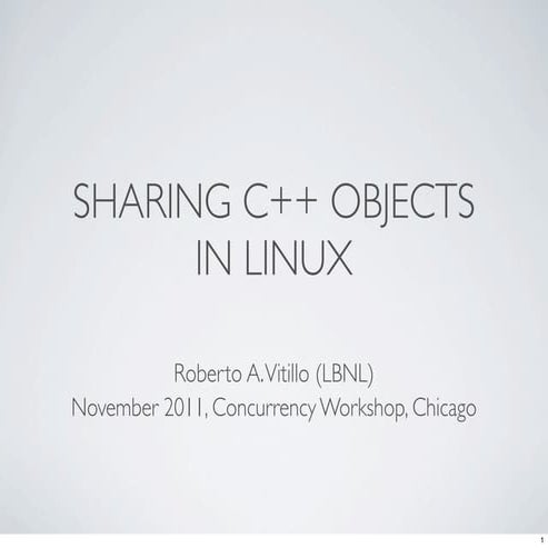 Sharing C++ objects in Linux | PDF