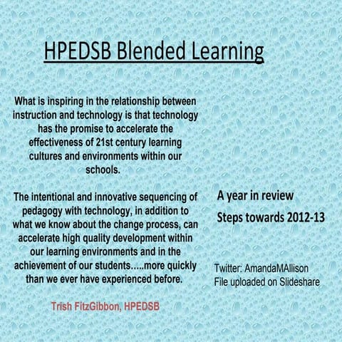 Blended Learning Sharing Points | PPT
