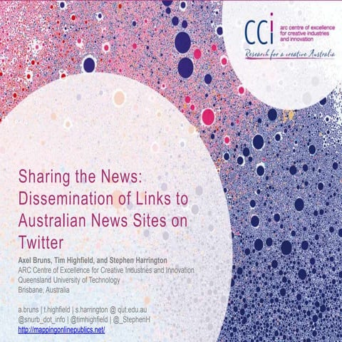 Sharing the News: Dissemination of Links to Australian News Sites on ...