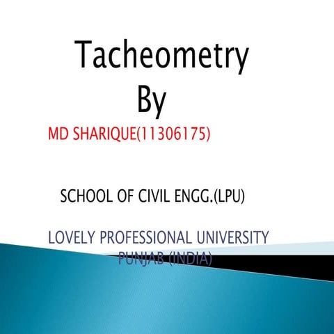 Sharique tacheometry slide | PPTX | Geography | Science