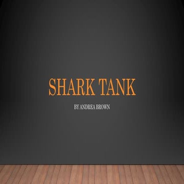 Shark Tank: HSN | PPT