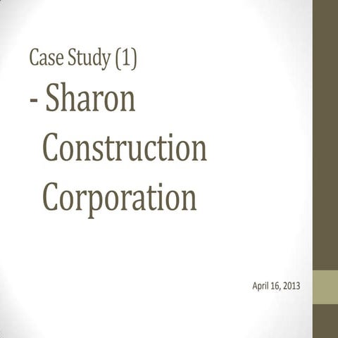 Sharon Construction Case Study | PPTX