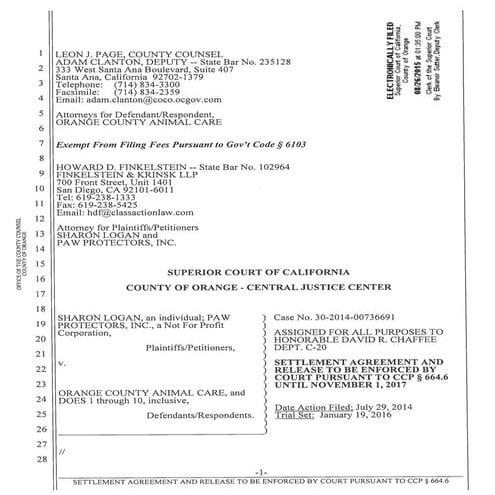 Sharon logan settlement agreement | PDF