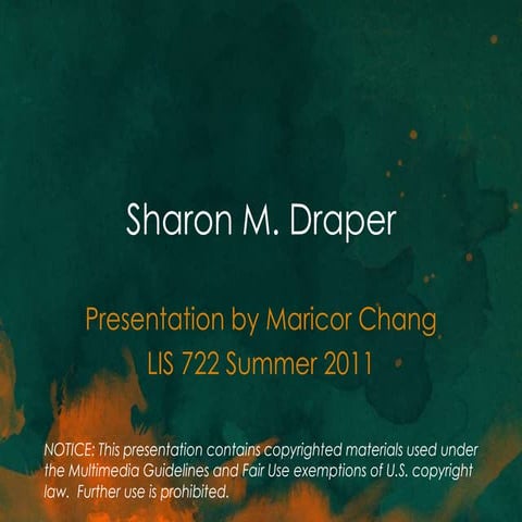 Sharon Draper Author Study | PPTX