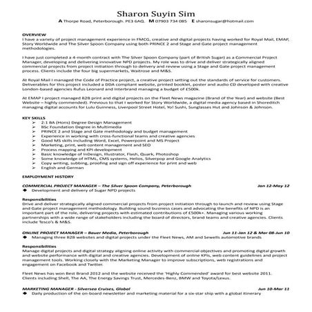 Sharon Sim CV May 2012 | DOC