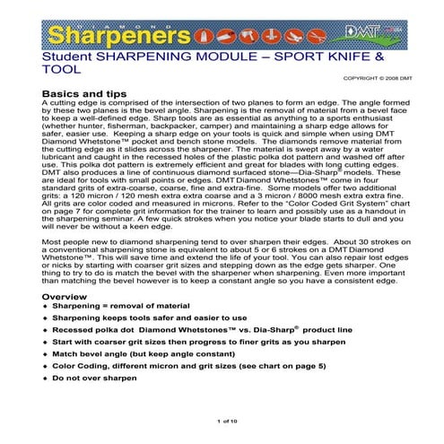 How to sharpen - Sports Edges / Tools | PDF