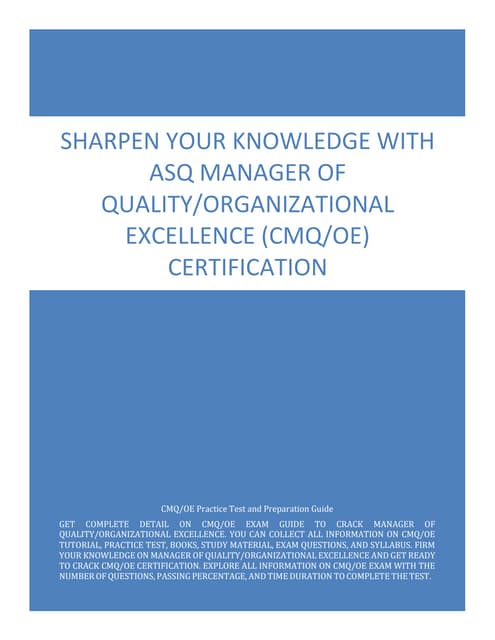 Start Your Preparation for ASQ Quality Improvement Associate (CQIA ...