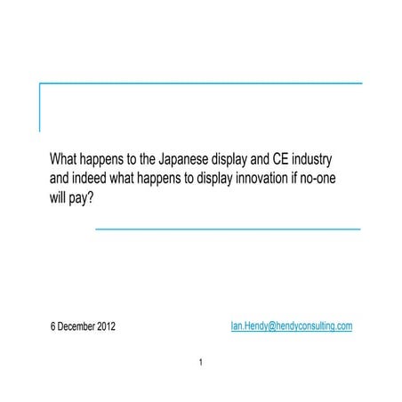 Sharp Panasonic and Japan CE | PPT | Free Download