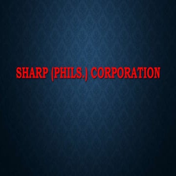 Sharp (phils) oral presentation | PPTX