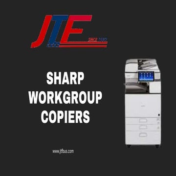Sharp Workgroup Copiers- Affordable Copiers | PPTX | Computer ...
