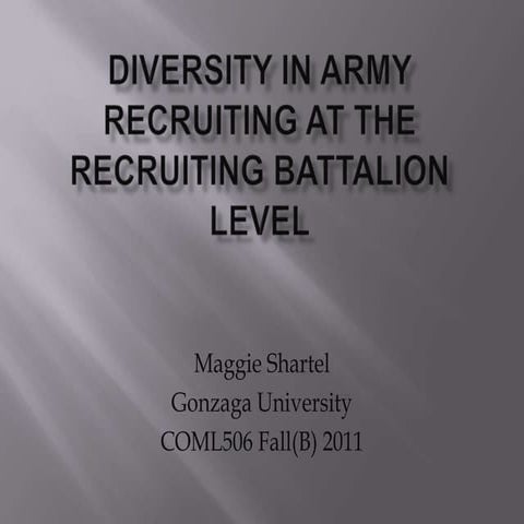 Diversity in Army Recruiting | PPTX