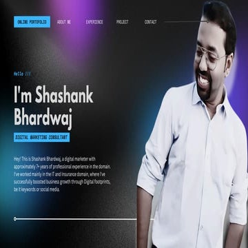 Shashank Bhardwaj Digital Portfolio For Clients | PDF