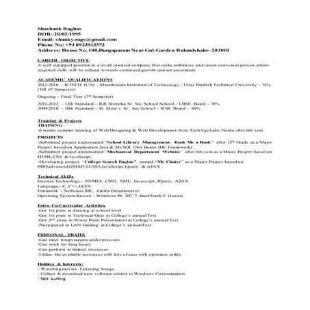 Shashank raghav(resume) | DOCX