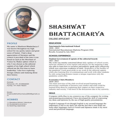 Shashwat resume | PDF