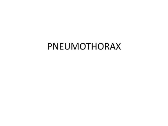 PNEUMOTHORAX IN CHEST XRAY INTERPRETATIONpptx | PPTX