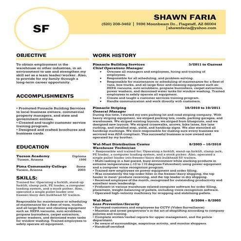 Shawn Faria's Resume | PDF