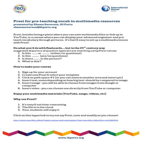 Shawn severson prezi for preteachingvocabihtoc60handout | PDF ...