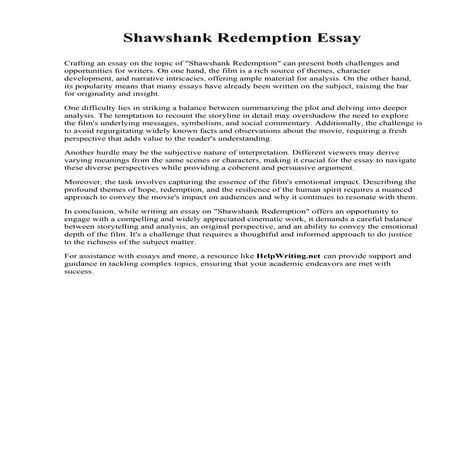 Essay On Shawshank Redemption.pdf