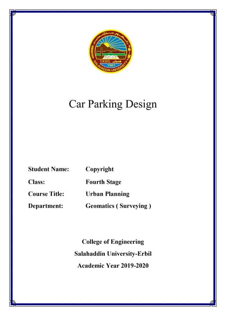 Report of parking problem | DOCX
