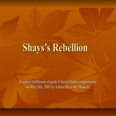 Shays’s Rebellion | PPT