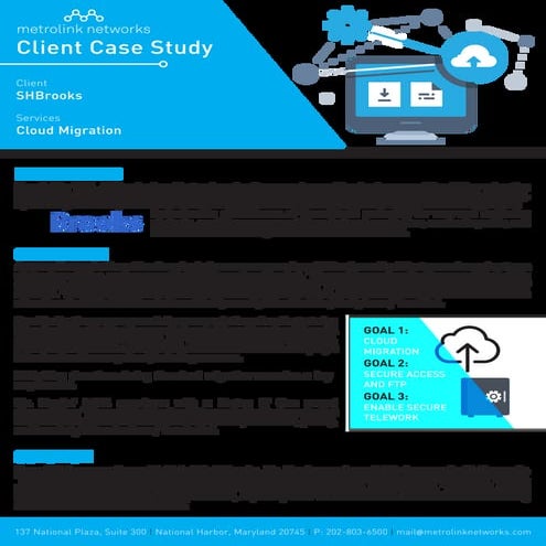 Metrolink Networks - Cloud Migration Case Study: SHBrooks | PDF