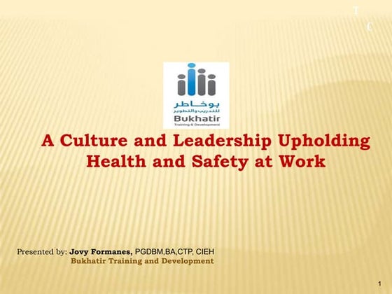 Safety leadership | PPT | Executive Leadership & Management | Business