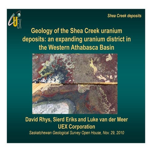 Geology of the Shea Creek uranium deposits: an expanding uranium ...